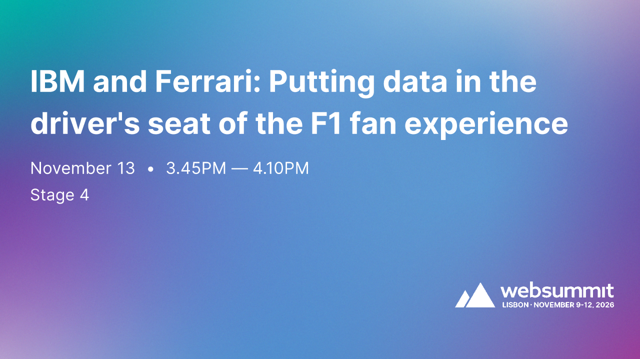IBM and Ferrari: Putting data in the driver's seat of the F1 fan experience | Web Summit