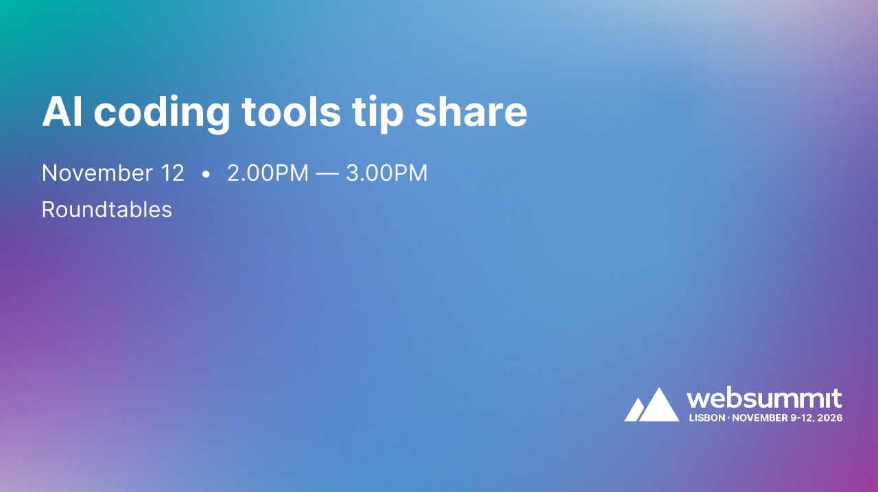 AI coding tools tip share | Web Summit